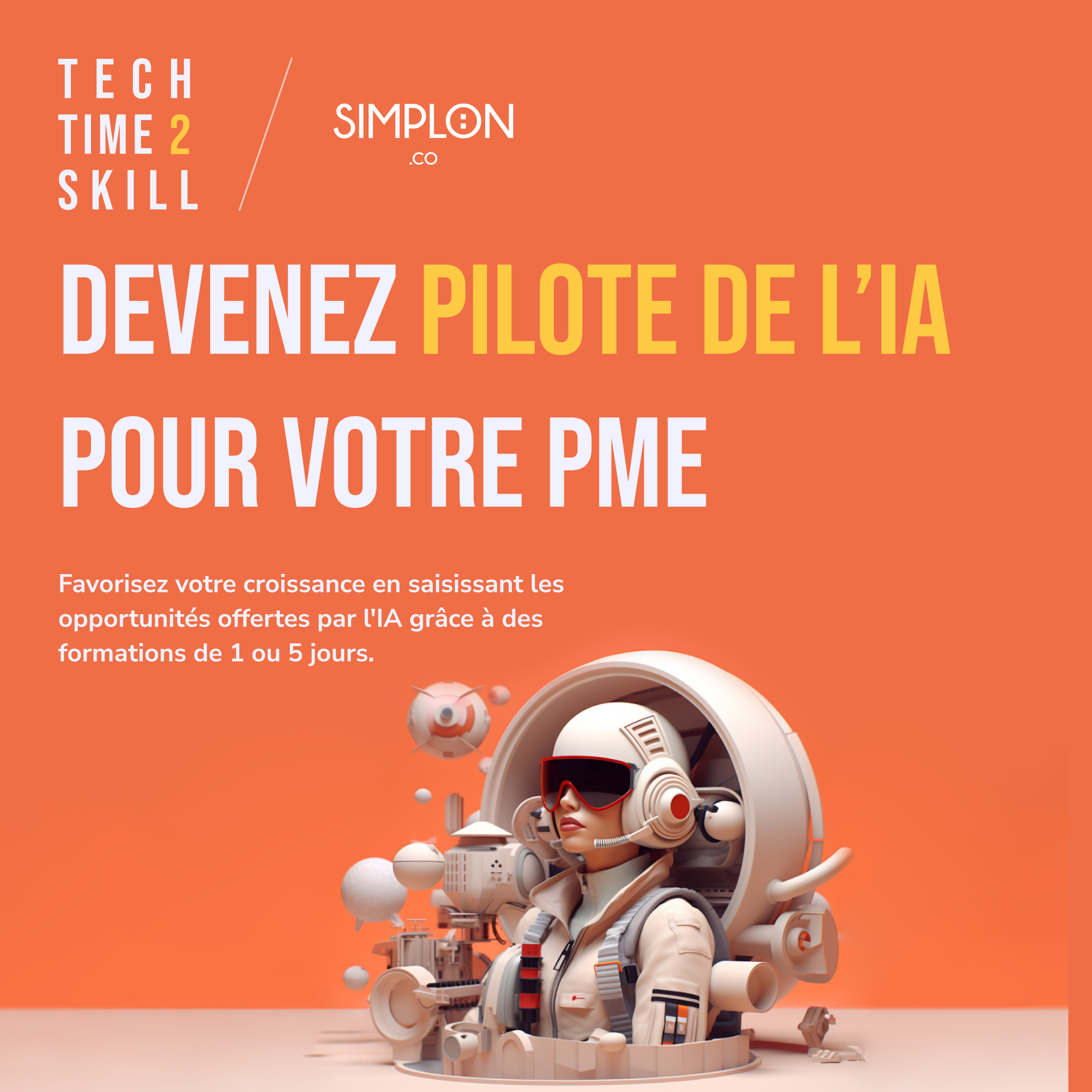 Devenez pilote de l’IA pour votre PME - Tech Time 2 Skill